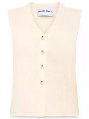 EMERSON RENALDI V-neck Button-up Vest
