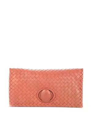 Bottega Veneta Intrecciato Turn-lock Clutch Bag - Pink