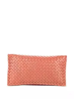 Bottega Veneta Intrecciato Turn-lock Clutch Bag - Pink