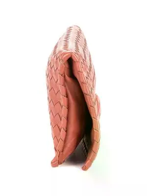 Bottega Veneta Intrecciato Turn-lock Clutch Bag - Pink
