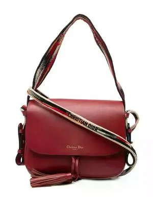 Dior 2018 Calfskin Diorodeo Flap Satchel - Red