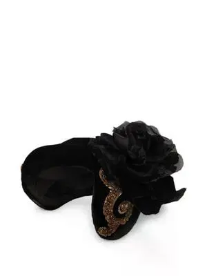 Vintage Floral-detail Sequin-embellished Hat