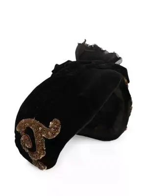 Vintage Floral-detail Sequin-embellished Hat