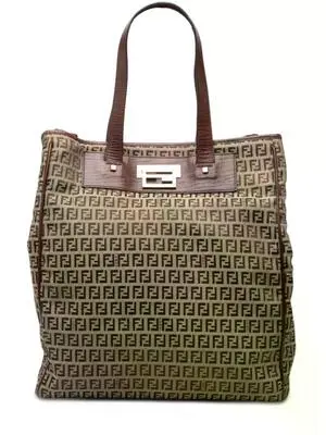 Fendi 2000-2010 Zucchino Canvas Tote Bag - Neutrals