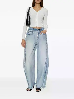 Alexander Wang Ribbed Knit Zip-fastening V-neck Cardigan