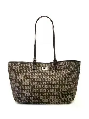 Fendi 2010-2026 Zucchino Canvas Tote Bag - Brown