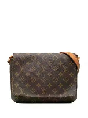 LOUIS VUITTON 2000 Monogram Musette Tango Short Strap Shoulder Bag - Brown
