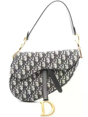 Dior 2000-2026 Oblique Canvas Saddle Bag Shoulder Bag - Blue