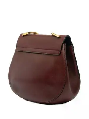 Chloé Drew Bicolor Suede And Calfskin Crossbody Bag - Red