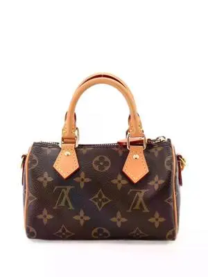LOUIS VUITTON Speedy Bandouliere Nm Bag Monogram Canvas Nano Crossbody Bag - Brown