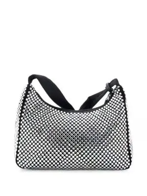 Prada Re-edition 2000 Crystal Embellished Mini Hobo Bag