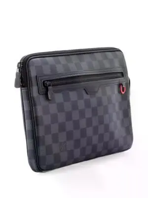LOUIS VUITTON Utility Supple Damier Graphite Clutch Bag
