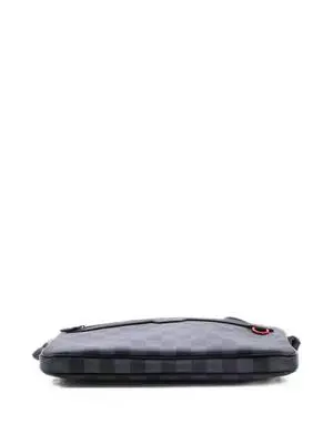 LOUIS VUITTON Utility Supple Damier Graphite Clutch Bag