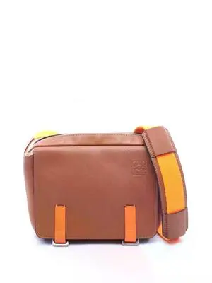 Loewe 2020 Xs Soft Grained Calfskin Military Messenger Bag Crossbody Bag - Brown