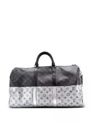 LOUIS VUITTON Keepall Bandouliere 50 Travel Bag - Black