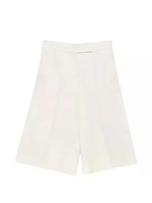 Max Mara Pressed Crease Pocket Shorts - Neutrals