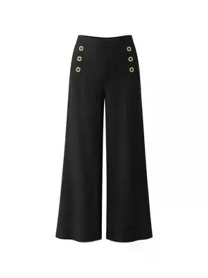 EDWARD ACHOUR PARIS Button-detail Wide-leg Trousers - Black