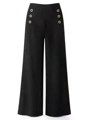 EDWARD ACHOUR PARIS Button-detail Wide-leg Trousers