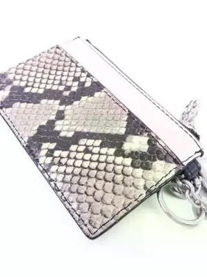 Tory Burch Studded Snakeskin-effect Cardcase