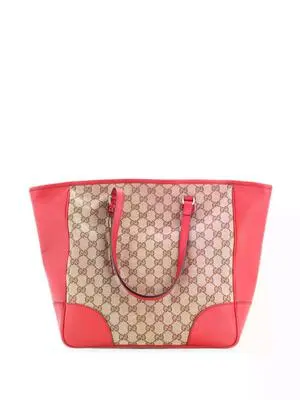 Gucci Bree Gg Canvas With Leather Medium Tote Bag - Brown