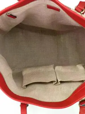 Gucci Gg Canvas Leather Medium Tote Bag - Brown