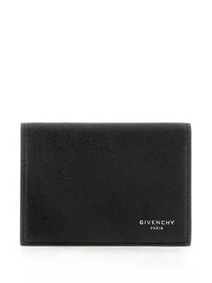 Givenchy Logo-print Grained Leather Card Holder - Black