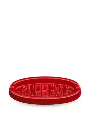 Supreme Logo-embossed Oval Tray - Red