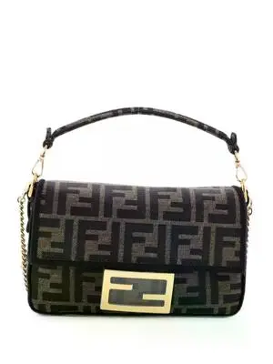 Fendi Baguette Nm Bag Zucca Canvas Mini Crossbody Bag - Brown