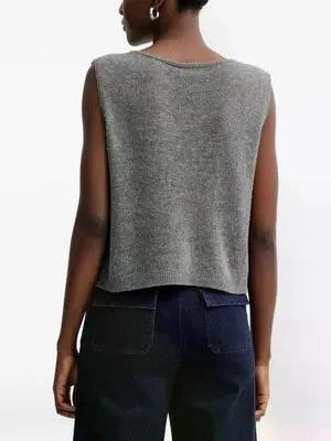 American Vintage Ribbed-trim Scoop-neck Vest
