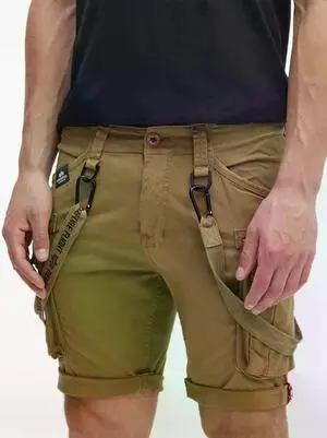 Alpha Industries Utility Logo-patch Cargo Shorts - Green