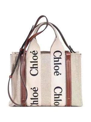 Chloé Woody Logo-strap Tote Bag - Neutrals