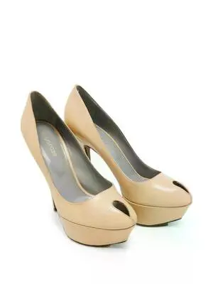 SERGIO ROSSI Cut-out Platform Pumps - Neutrals