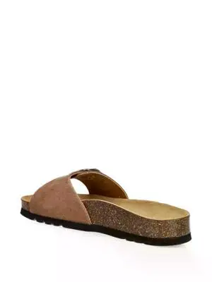 DR. SCHOLL'S SHOES Kathleen Buckle-fastening Suede Slides