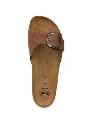 DR. SCHOLL'S SHOES Kathleen Buckle-fastening Suede Slides