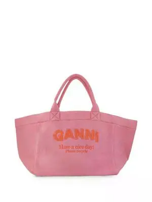 GANNI Beach Resort Tote Bag - Pink