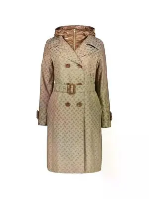 Herno Monogram-print Hooded Trench Coat
