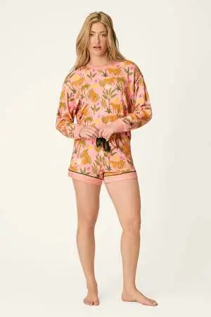 PJ Salvage In The Jungle Leopard Safari Short Pajama Set