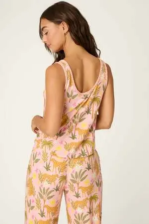 PJ Salvage In The Jungle Leopard Safari Tank Top