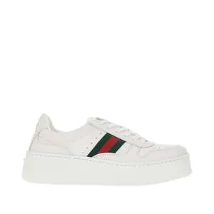 Gucci Oversized Sole Leather Sneakers - White