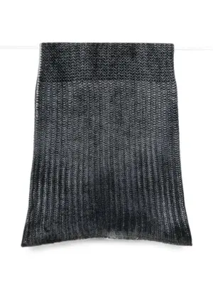 Avant Toi Scarf Hand Painted Destroyed Effect Neck-warmer - Blue