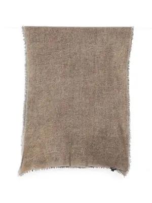 Avant Toi Scarf Cashmere "hand Painted Cashmere Scarf 185x90 - Brown