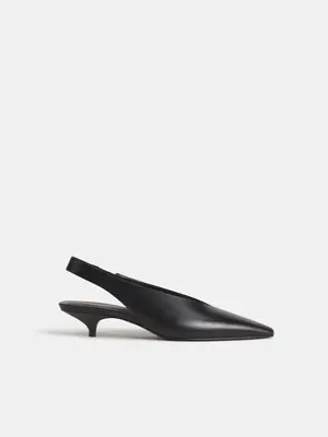 REFORMATION Calista Slingback Heel Leather - Black