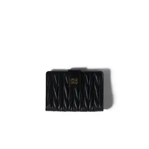 Miu Miu Matelassé Nappa Leather Wallet - Black
