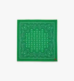 Mcm Paisley Cotton-silk Scarf - Green