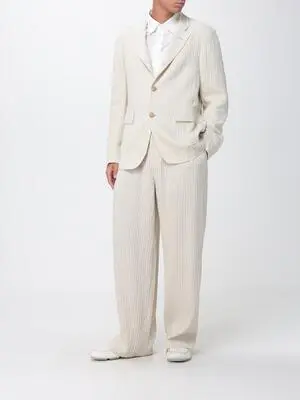 Emporio Armani Single-breasted Viscose Blazer With Patch Pockets