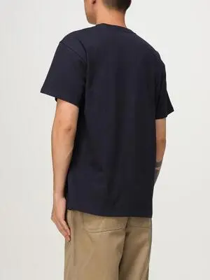Carhartt Work In Progress Chest Embroidered Logo Cotton T-shirt - Navy