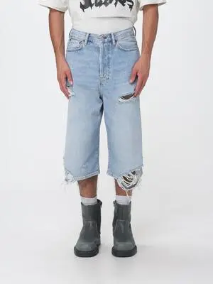Acne Studios Distressed Denim Shorts - Gnawed Blue