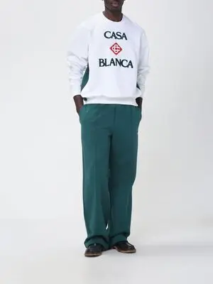 Casablanca Cotton Crewneck Sweatshirt With Logo Print