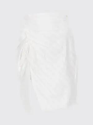 VIVIENNE WESTWOOD High-waisted Cotton Pencil Mini Skirt With Slit