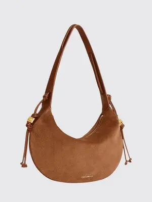 COCCINELLE Suede Shoulder Bag - Camel